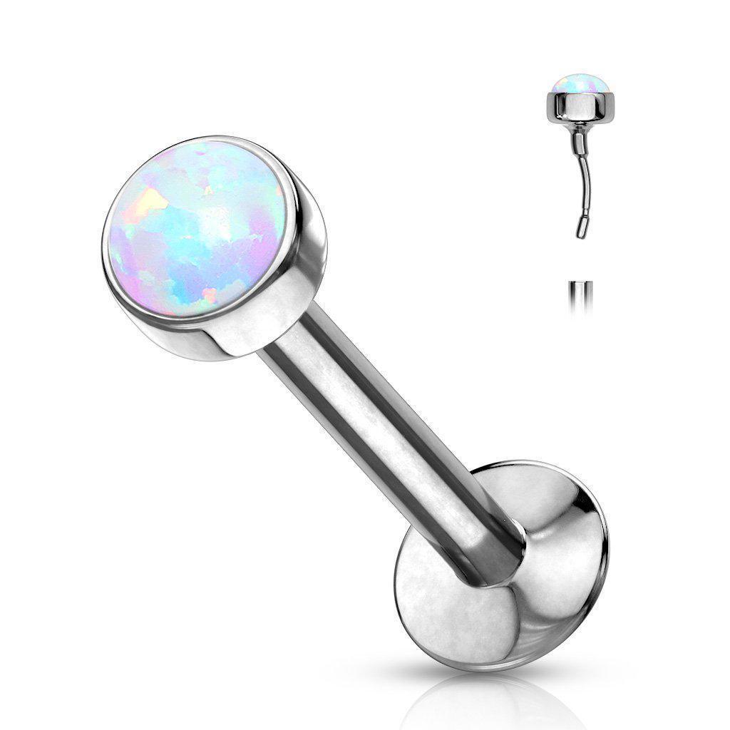 Threadless Opal Labret — Totally Pierced