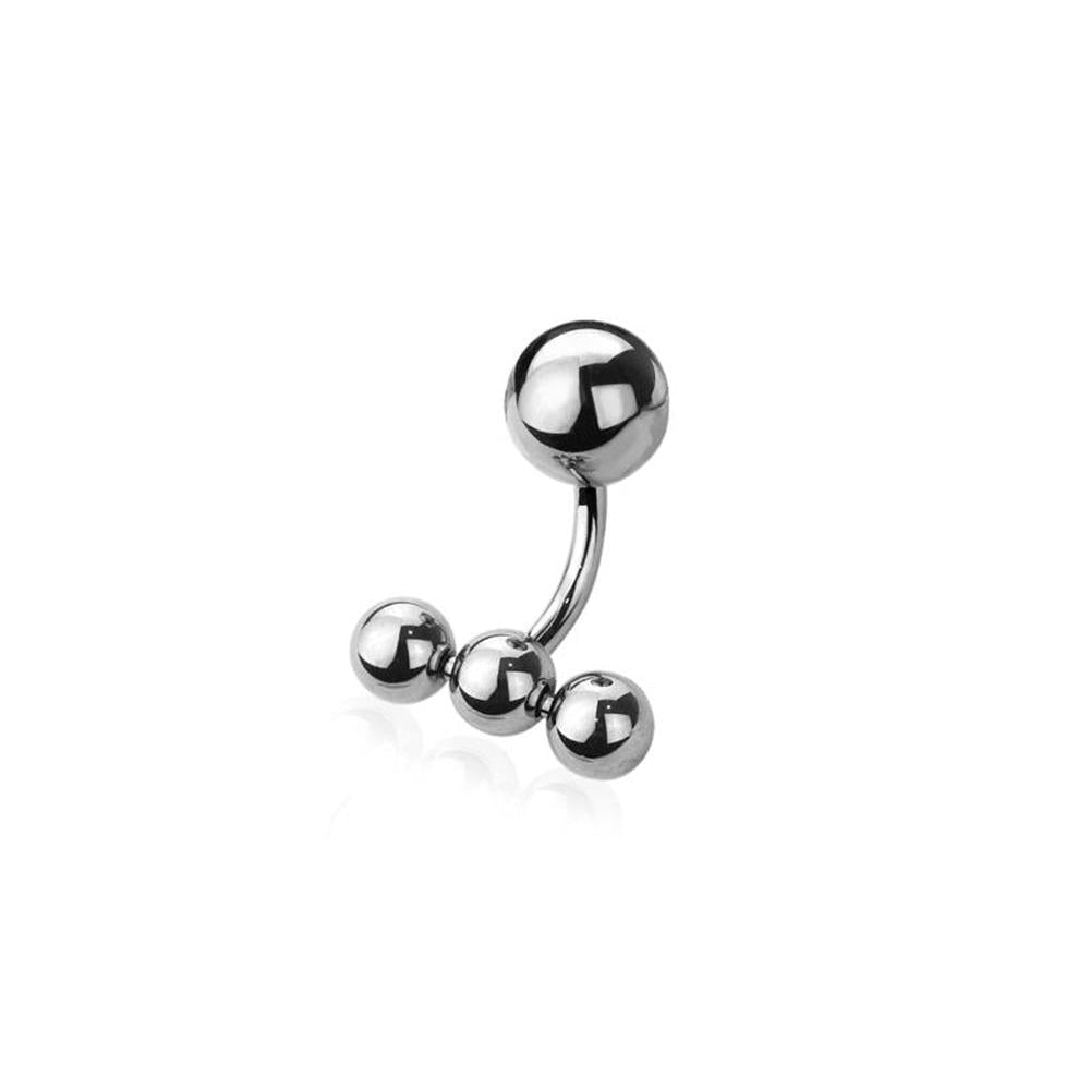 Titanium Barbell Top Belly Bar — Totally Pierced